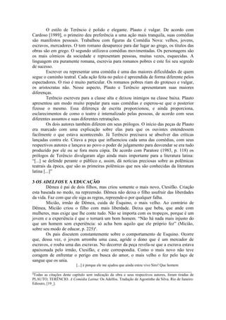 A comédia latina e a educação dos filhos | DOCX