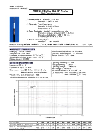 Acome cable types - Acome kaapelityypit | PDF