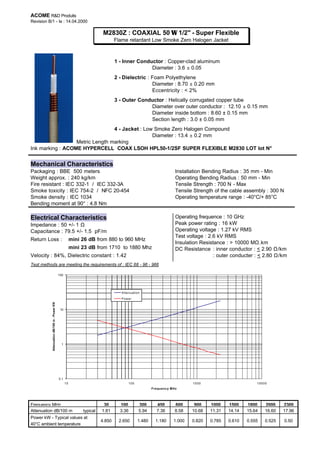 Acome cable types - Acome kaapelityypit | PDF