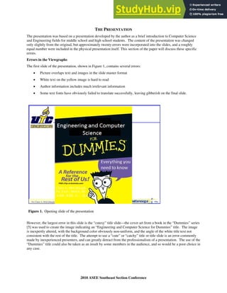 A Comedy Of Errors Teaching Oral Presentation Skills Using A Spectacularly Bad Presentation | PDF