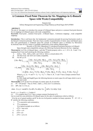 A common fixed point theorem for six mappings in g banach space with weak-compatibility