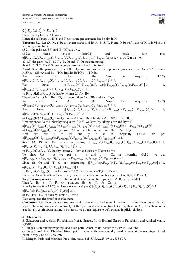 A Common Fixed Point Theorems In Menger Space Using Occationally Weak