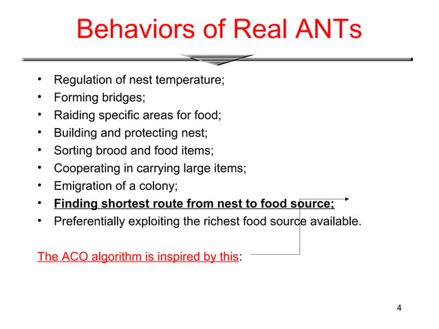 Ant Colony Optimization Aco Ppt