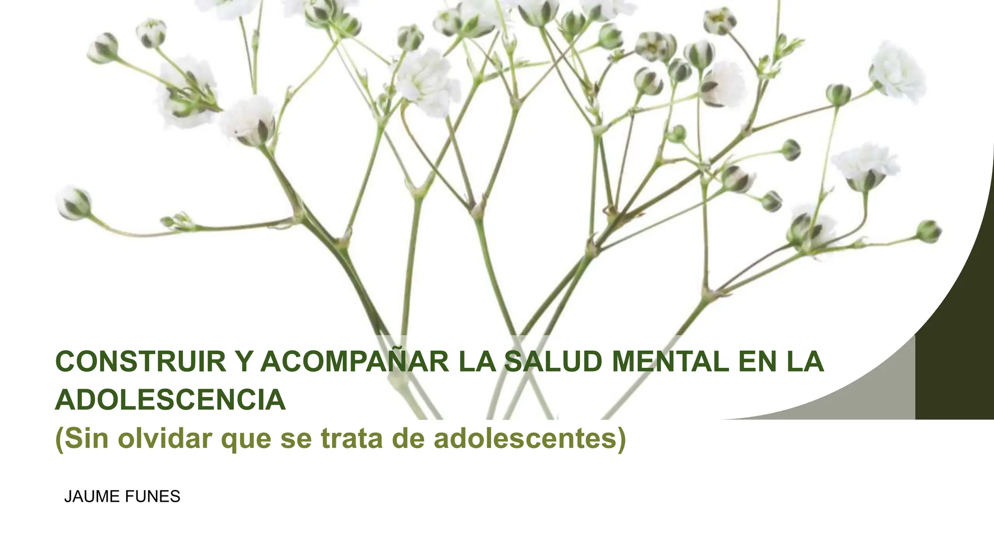 CONSTRUIR Y ACOMPAÑAR LA SALUD MENTAL EN LA ADOLESCENCIA | PPTX
