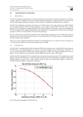 A comparative analysis of 802.11b and 802.11g