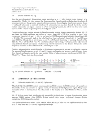A comparative analysis of 802.11b and 802.11g