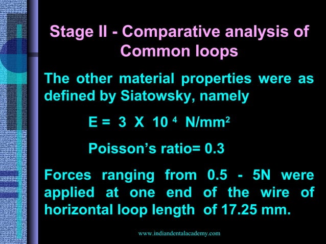 A comparative analysis of commonly used retraction loops | PPT