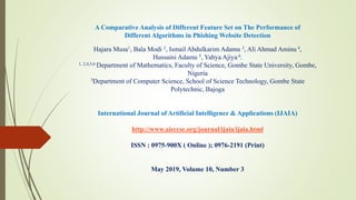 A Comparative Analysis of Different Feature Set on the Performance of Different Algorithms in ...