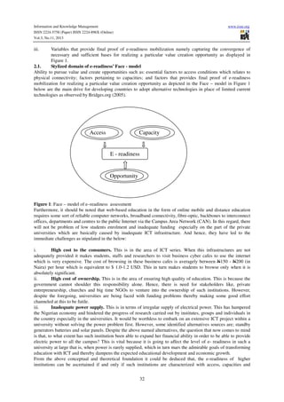 A comparative analysis of e readiness assessment in nigerian | PDF