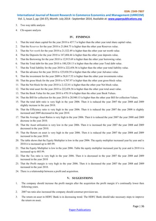 A Comparative Analysis of HDFC Bank’s Financial Performance before and ...