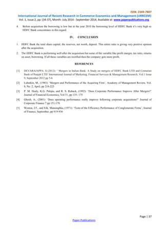 A Comparative Analysis of HDFC Bank’s Financial Performance before and ...