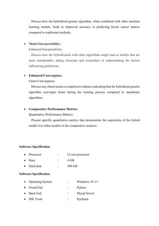 A Comparative Analysis of Hybridized Genetic Algorithm in Predictive Models of Breast Cancer ...