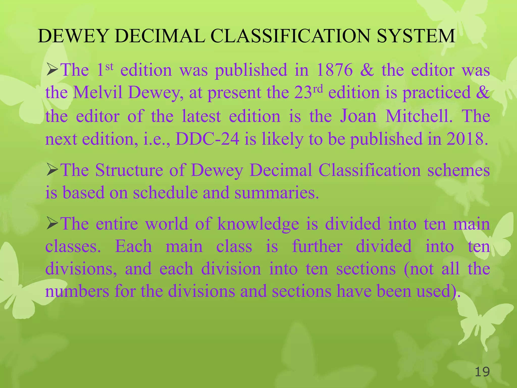 A comparative analysis of library classification systems | PPTX