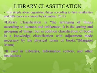 A comparative analysis of library classification systems | PPTX