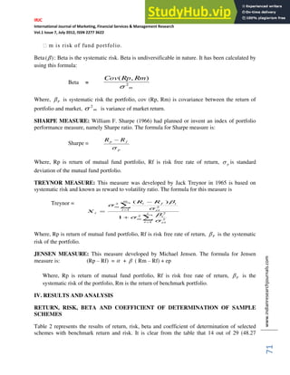 A COMPARATIVE ANALYSIS OF MUTUAL FUND SCHEMES IN INDIA | PDF