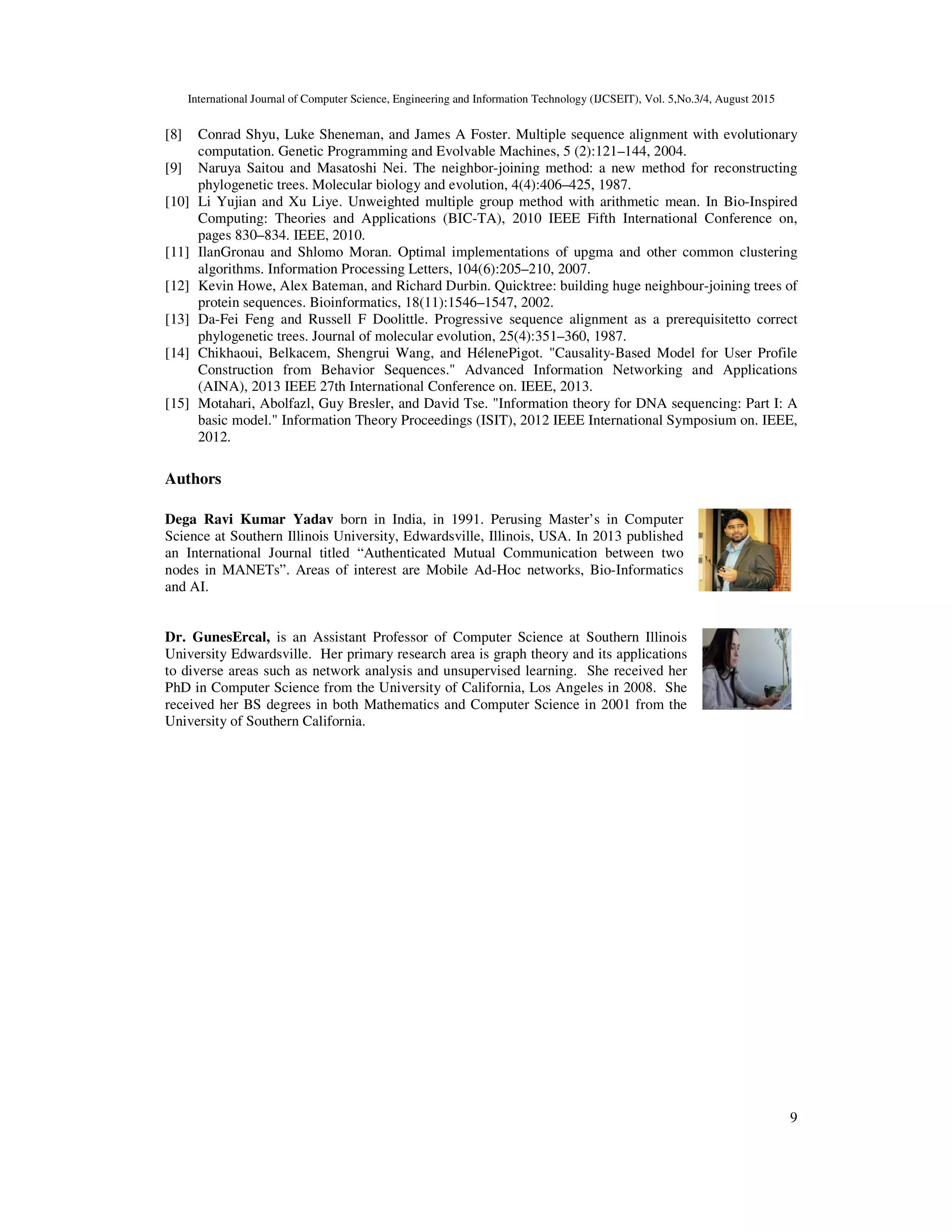 A COMPARATIVE ANALYSIS OF PROGRESSIVE MULTIPLE SEQUENCE ALIGNMENT APPROACHES | PDF