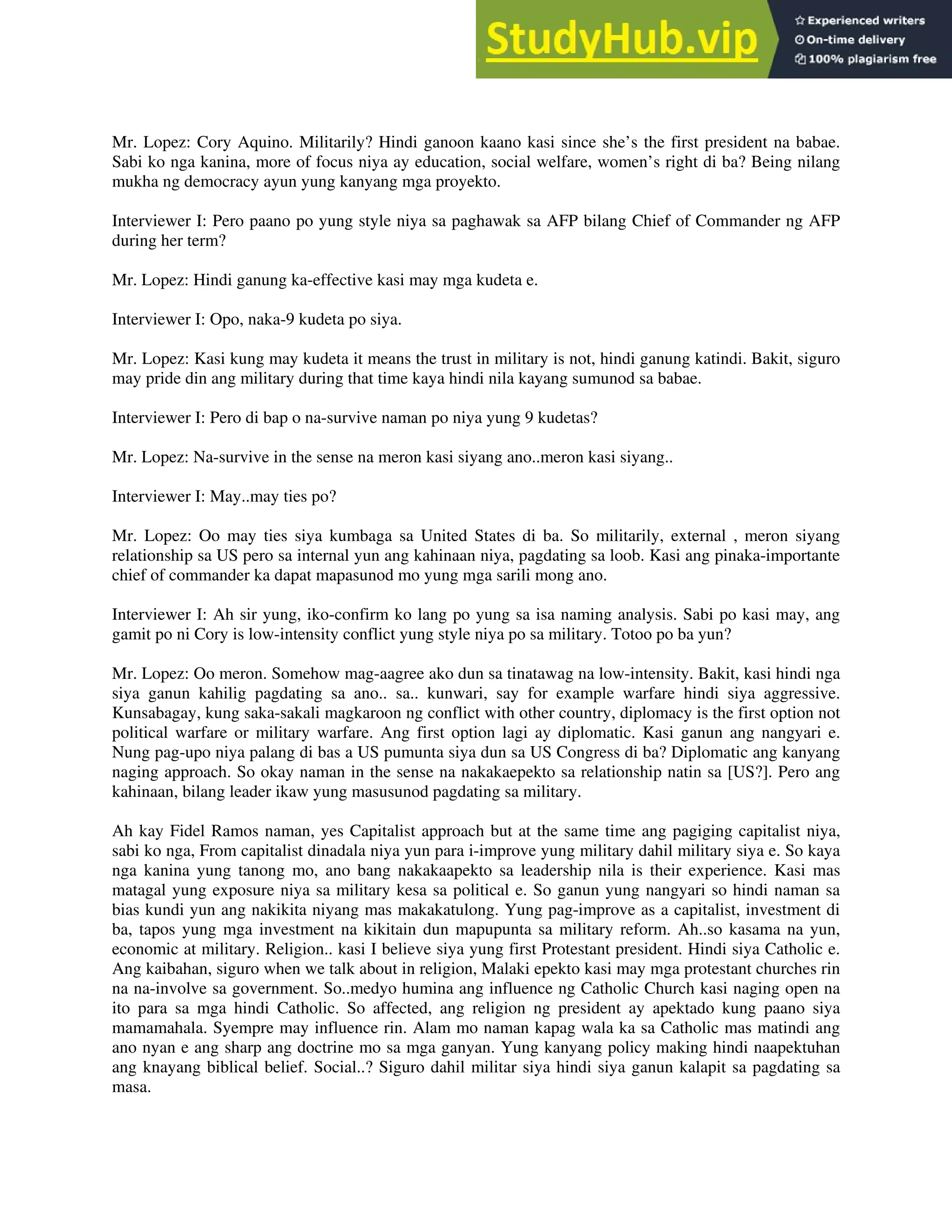 A Comparative Analysis On The Political Leadership Style Of The ...