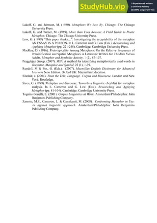 A Comparative Corpus-Driven Study Of Animation Metaphor In Native And Non-Native Student Writing ...