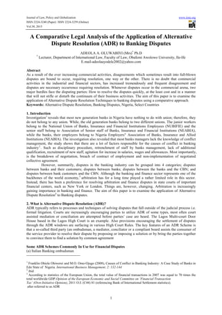 A comparative legal analysis of the application of alternative | PDF