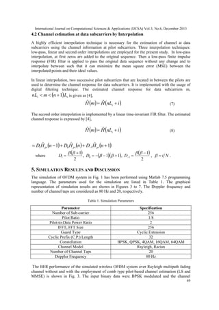 A COMPARATIVE PERFORMANCE STUDY OF OFDM SYSTEM WITH THE IMPLEMENTATION OF COMB PILOT-BASED MMSE ...