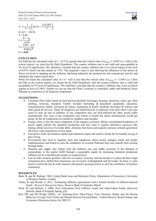 A comparative study intensity of pakistan-china inflation a multi-components regime | PDF ...