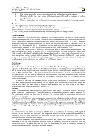 A comparative study between introverts and extraverts in their ...