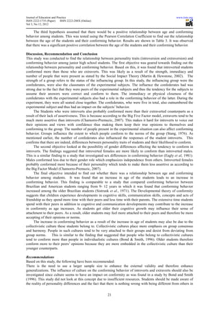 A comparative study between introverts and extraverts in their ...