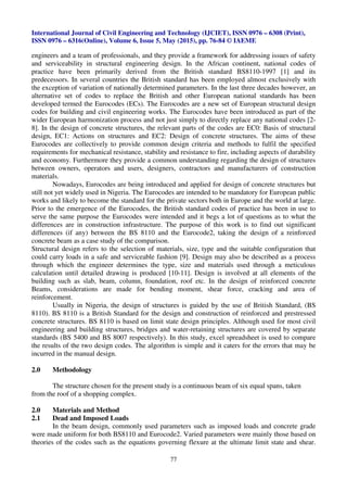 A COMPARATIVE STUDY OF BS8110 AND EUROCODE 2 STANDARDS FOR DESIGN OF A ...