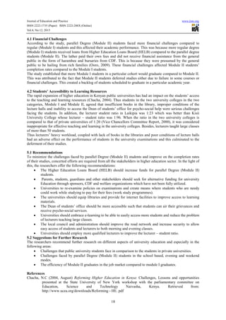 A comparative study of completion challenges facing regular and parallel degree students of ...