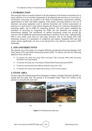 A COMPARATIVE STUDY OF CONVENTIONAL SURVEYING TECHNIQUES WITH TOTAL ...