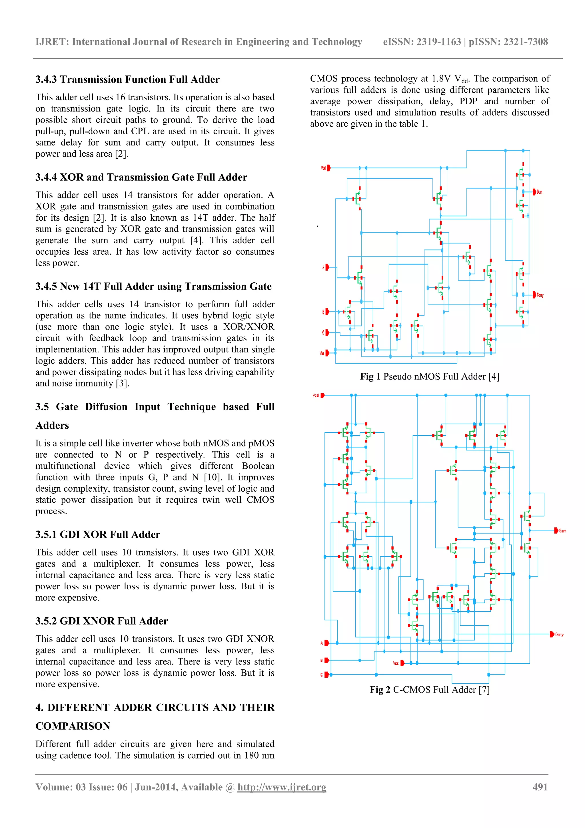 A comparative study of full adder using static cmos logic style | PDF