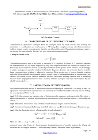 A Comparative Study of GA tuned and PSO tuned PI Controller Based Speed Control of Brushless DC ...