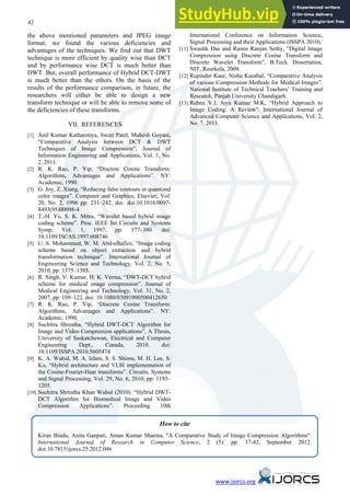 A COMPARATIVE STUDY OF IMAGE COMPRESSION ALGORITHMS | PDF | Graphics Software | Computer ...