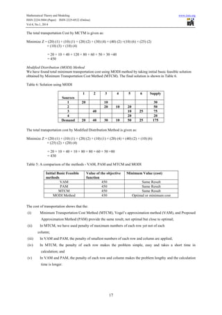 A comparative study of initial basic feasible solution methods | PDF