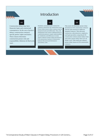 A Comparative Study of Main Clauses in Project Delay Provisions in UK ...