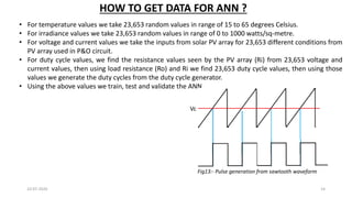 MPPT using P&O method and ANN method in solar PV array | PPTX