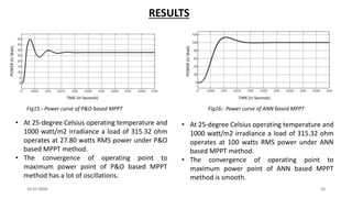 MPPT using P&O method and ANN method in solar PV array | PPTX