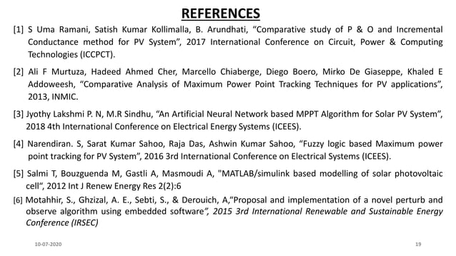 MPPT using P&O method and ANN method in solar PV array | PPTX