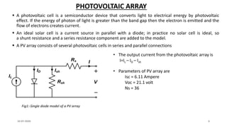 MPPT using P&O method and ANN method in solar PV array | PPTX