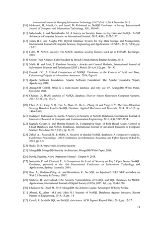 A COMPARATIVE STUDY OF NOSQL SYSTEM VULNERABILITIES WITH BIG DATA | PDF