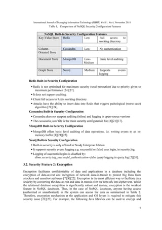 A COMPARATIVE STUDY OF NOSQL SYSTEM VULNERABILITIES WITH BIG DATA | PDF