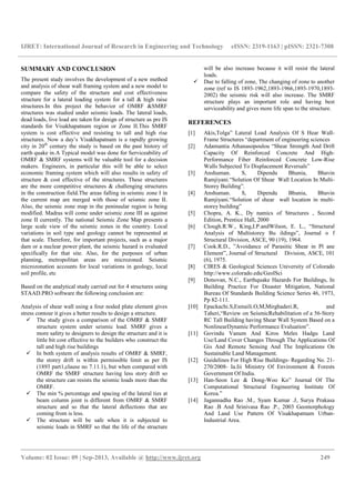 A comparative study of omrf & smrf structural system | PDF