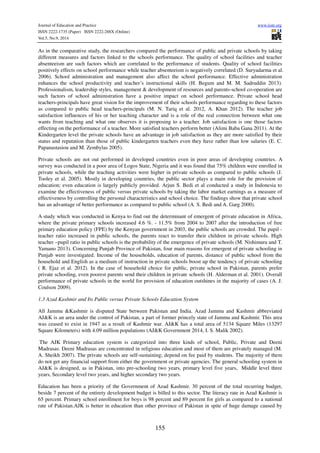 A comparative study of public versus private primary schools, | PDF