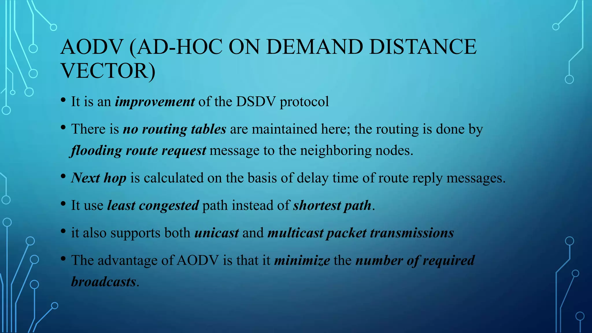 A comparative study of reactive and proactive routing | PPTX