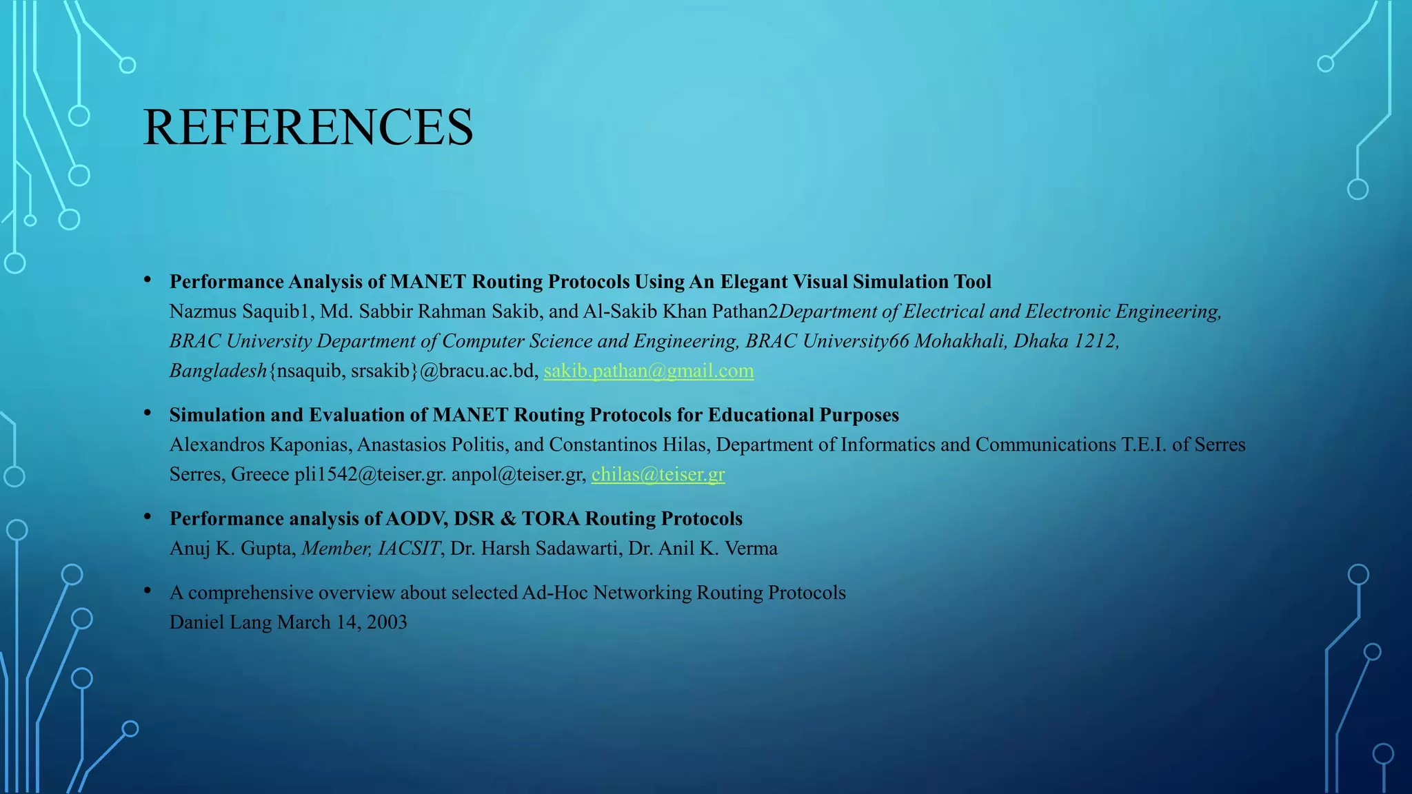 A comparative study of reactive and proactive routing | PPTX