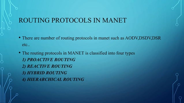 A comparative study of reactive and proactive routing | PPTX