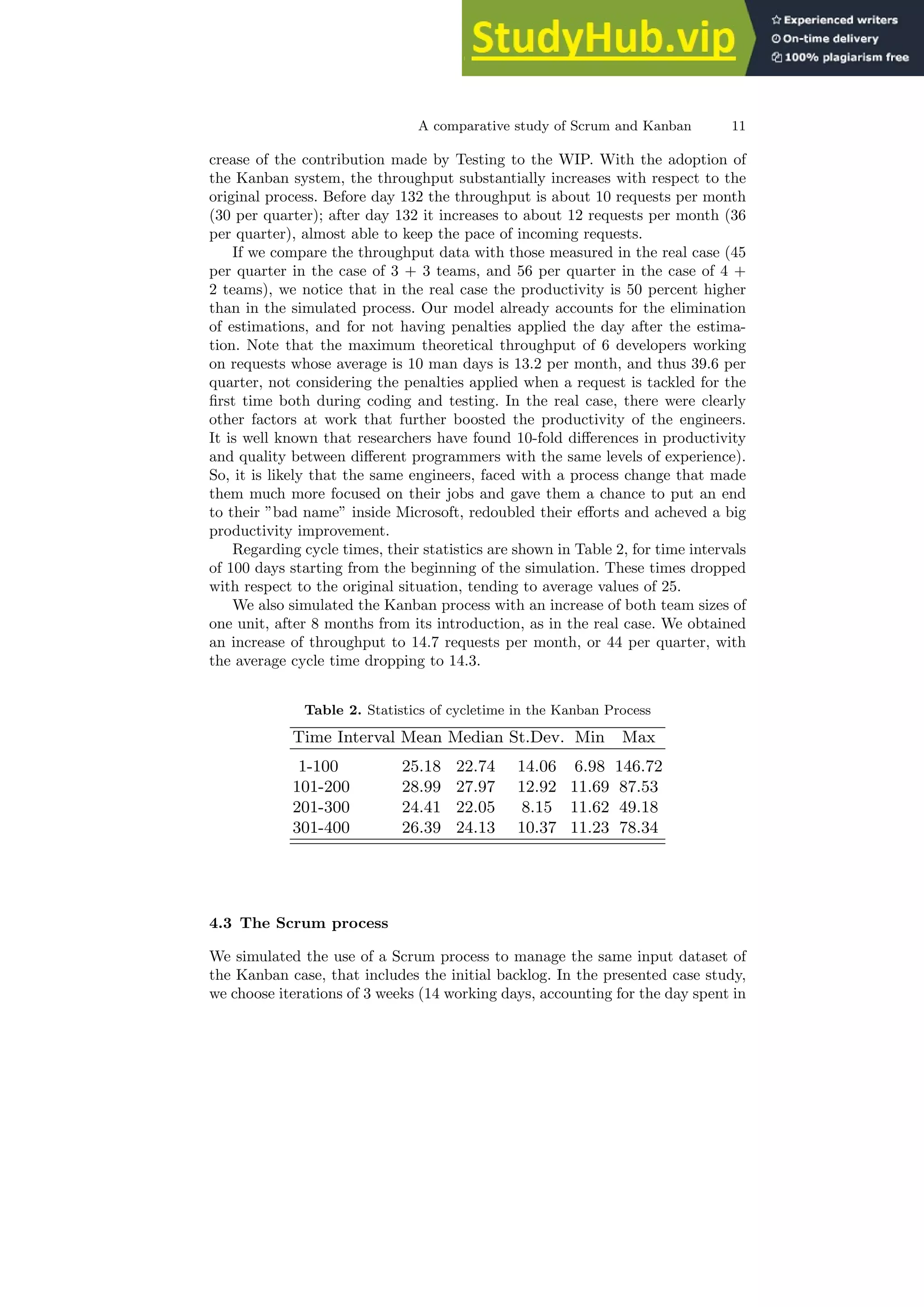 A Comparative Study Of Scrum And Kanban Approaches On A Real Case Study Using Simulation | PDF