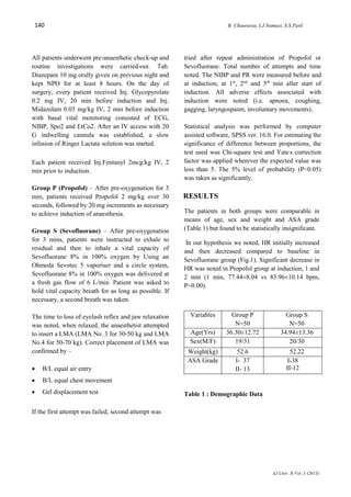 A comparative study of sevofluorane and propofol for induction of ...