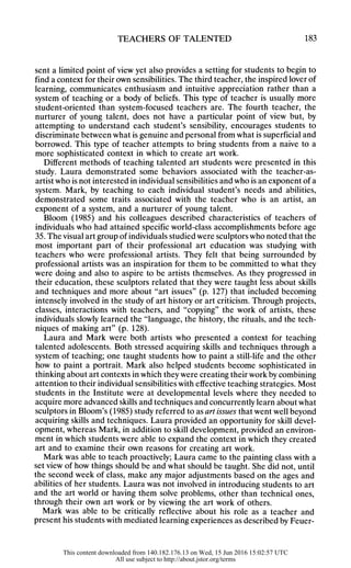 A comparative study of two painting teachers of talented adolescents [zimmerman, enid] | PDF