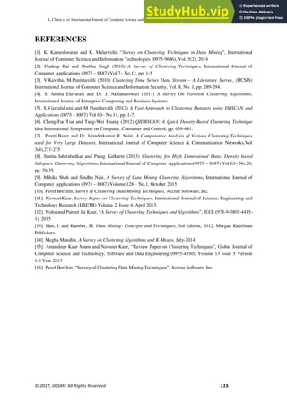 A Comparative Study Of Various Clustering Algorithms In Data Mining | PDF